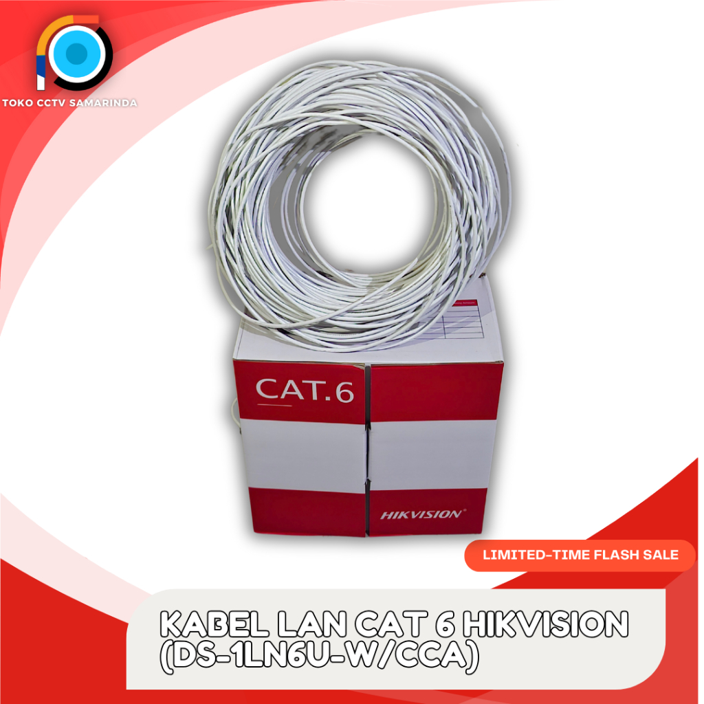 Jual KABEL LAN CAT 6 HIKVISION (DS-1LN6U-W/CCA) PER METER | Shopee Indonesia