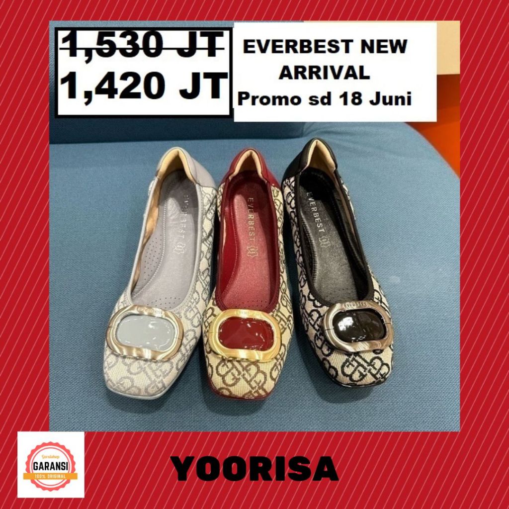 Jual Sepatu Flat Everbest wanita seri YOORISA 100% original store ...