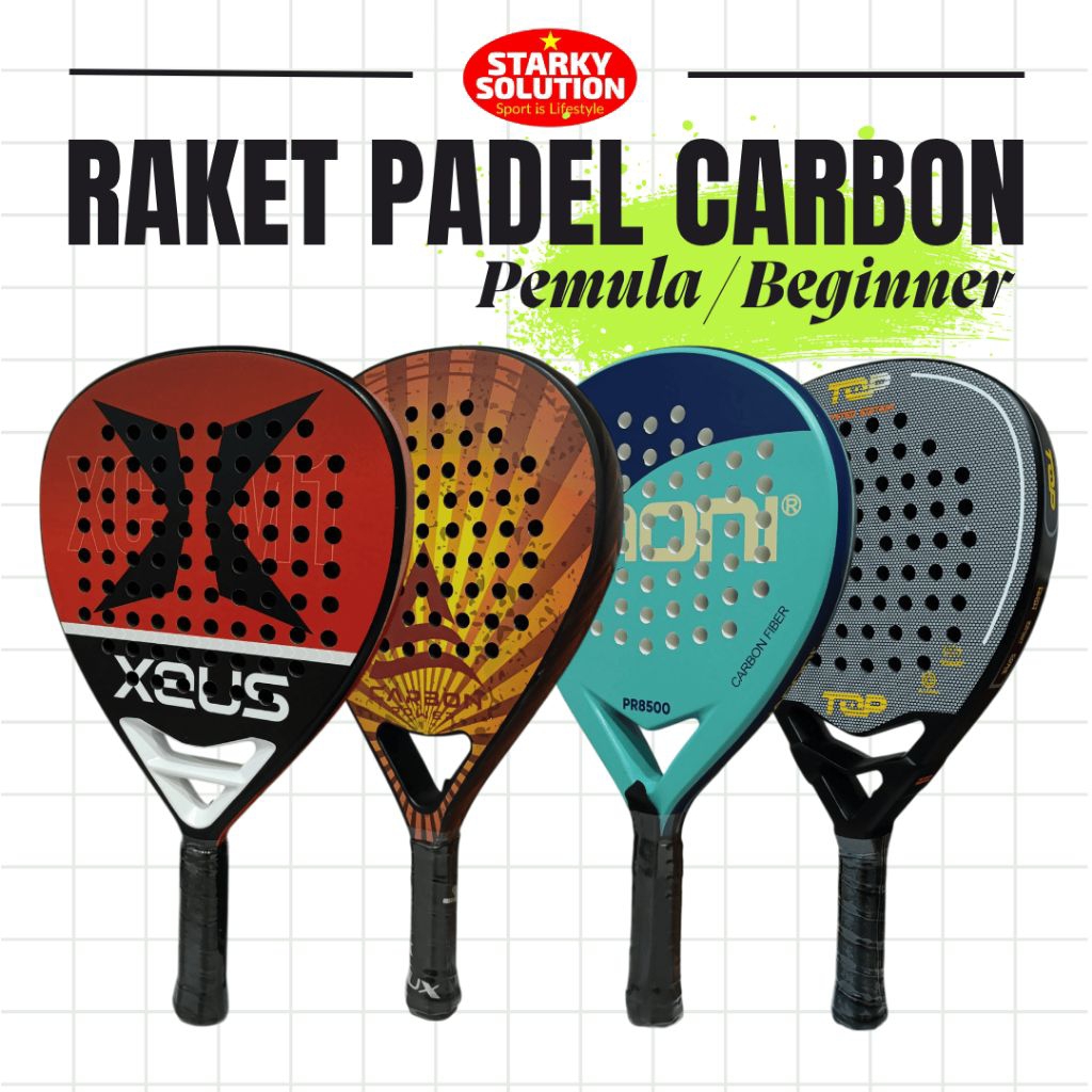Jual Raket Padel Carbon Pemula Beginner Tenis Padle Racket | Shopee ...