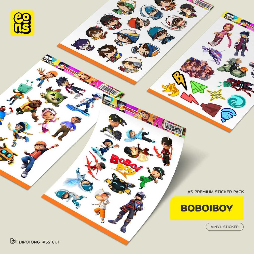 Jual Stiker Pack BOBOIBOY Waterproof Aesthetic- untuk Laptop, Motor ...