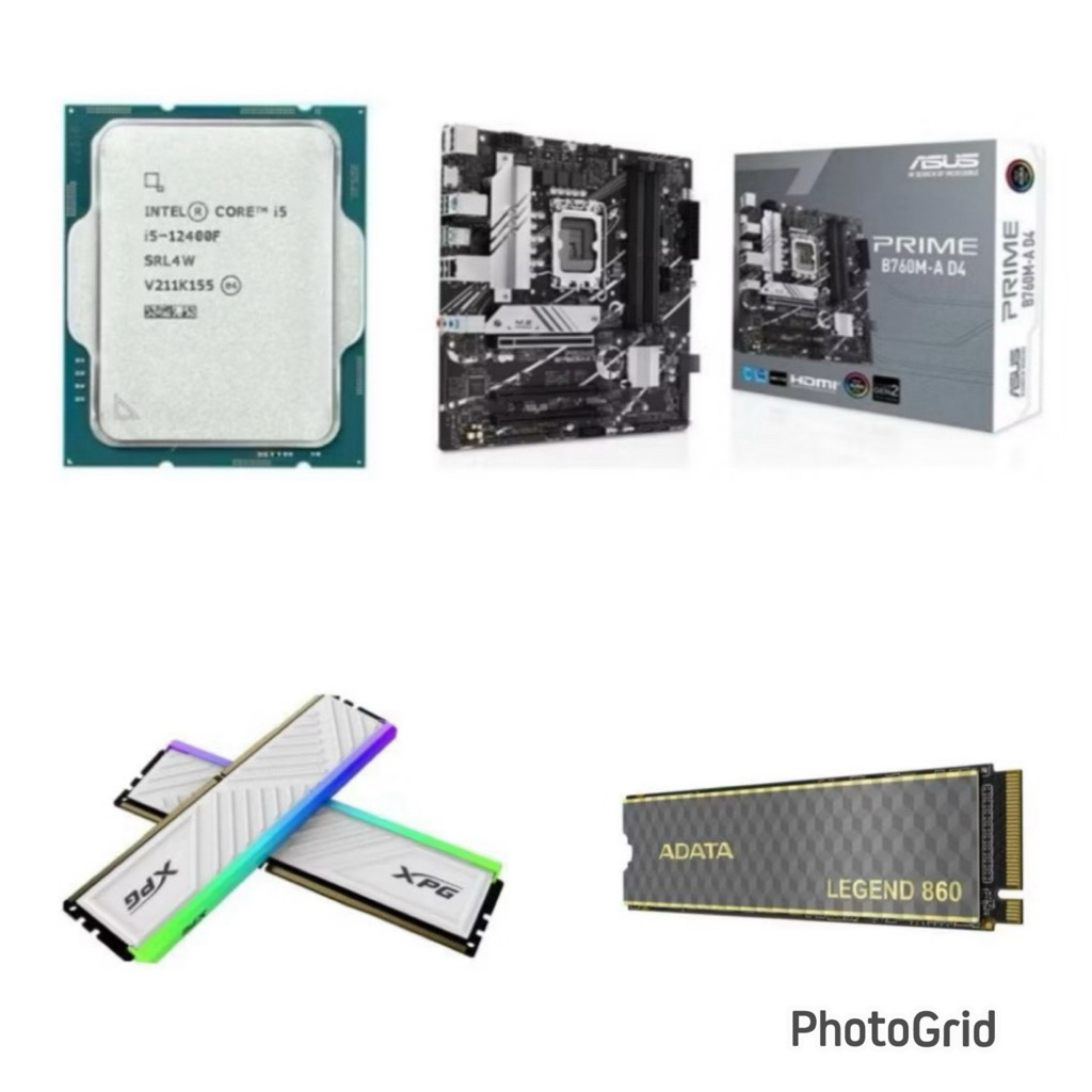 Jual Paket Processor Intel Core i5 12400 / i5 12400F Tray Gen 12 LGA 1700 RAM DDR4 32GB RGB B760 ...