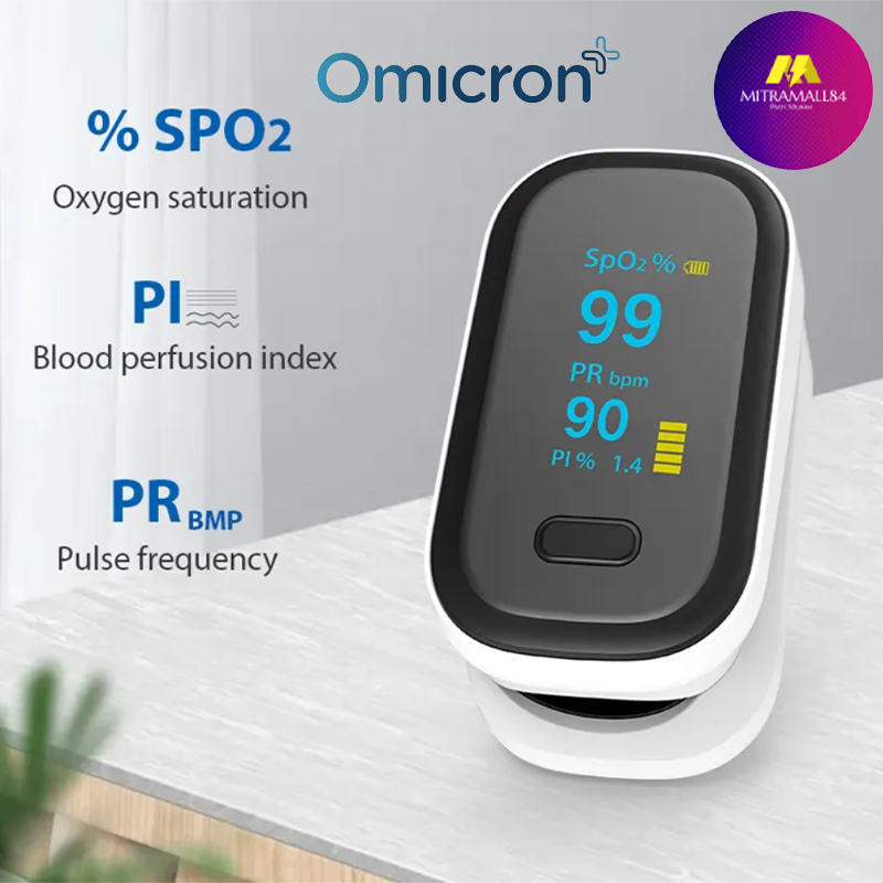 Jual Omicron Fingertip Pulse Oximeter Alat Ukur Saturasi Oksigen Darah ...