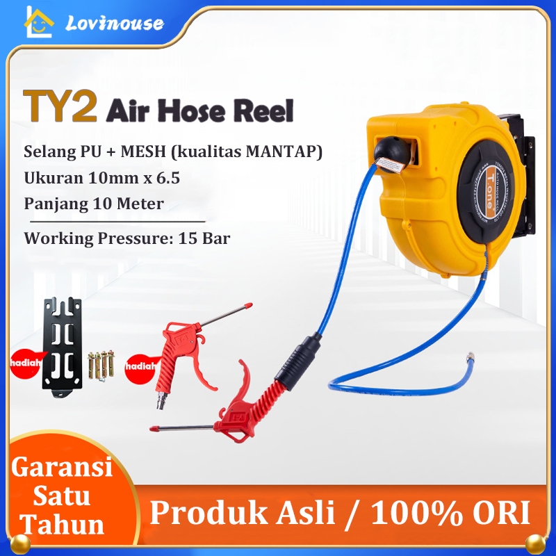 Jual T-ONE Air Hose Reel 10 Meter Tipe AeroJetPro TY 2 / Selang Angin ...