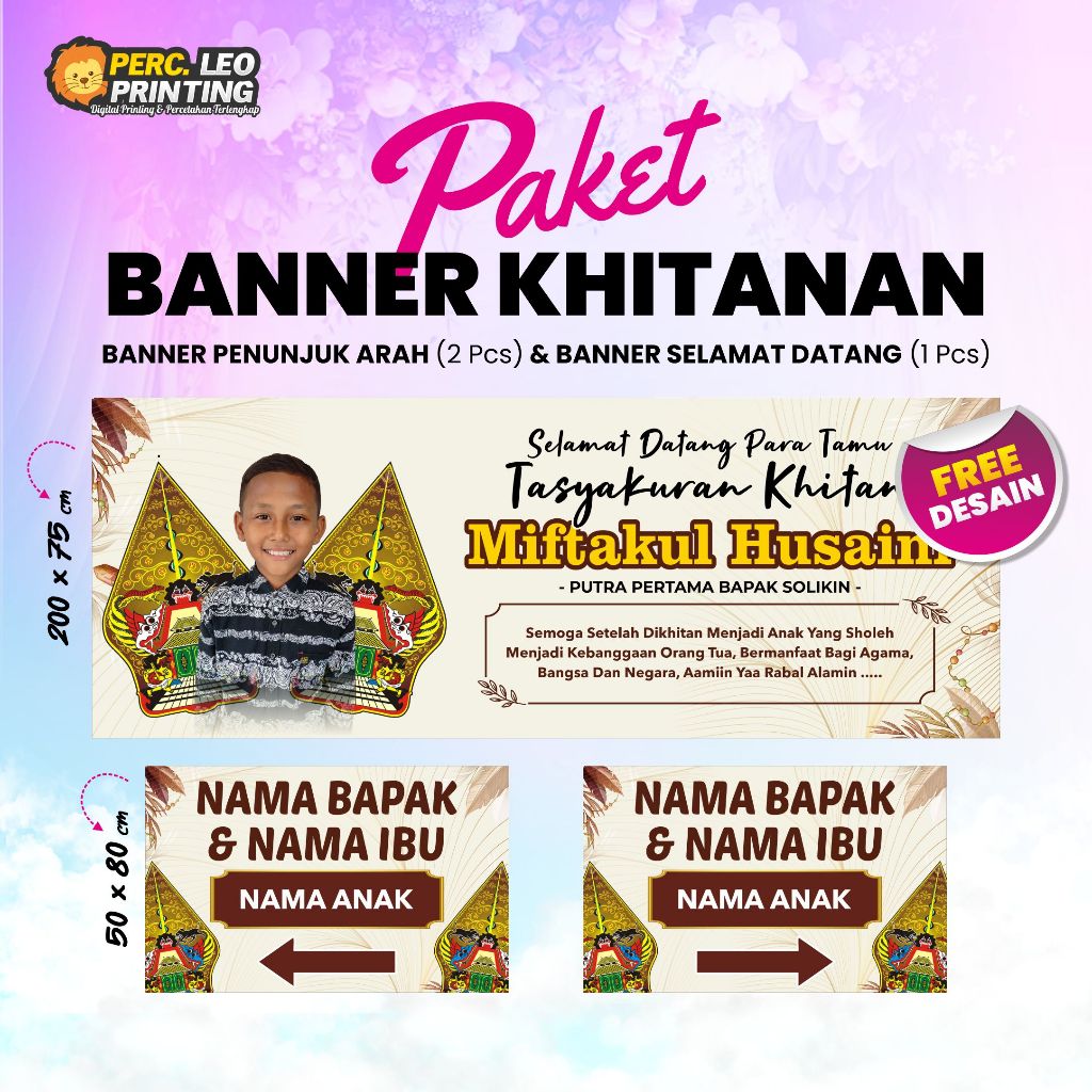 Jual Spanduk Banner PAKET HAJATAN KHITAN 3 PCS SELAMAT DATANG, BANNER ...