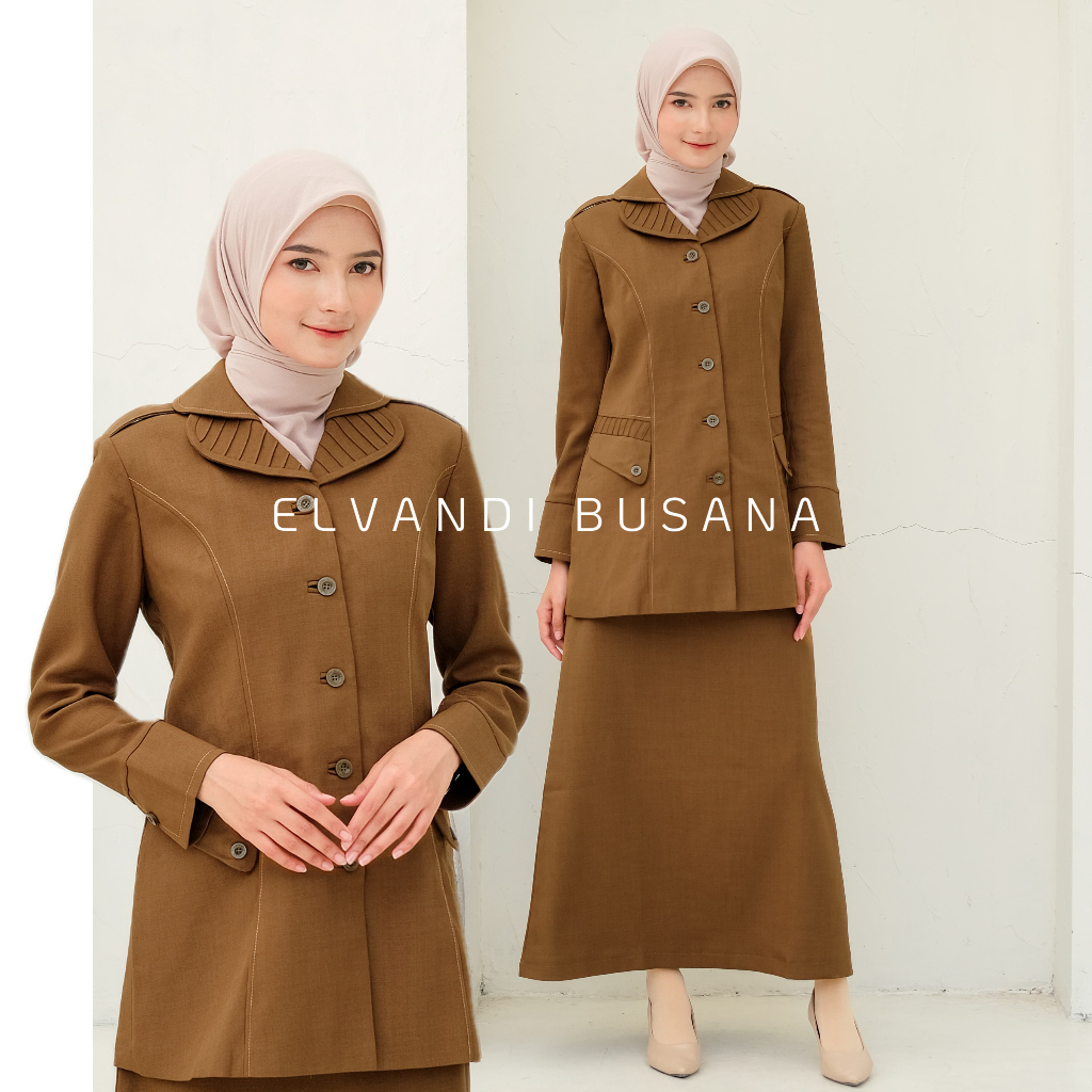 Jual Blazer Wanita Baju Kerja Kantor Seragam Dinas PDH PNS Pemda Guru ASN Wanita kode 7010 Pemda ...