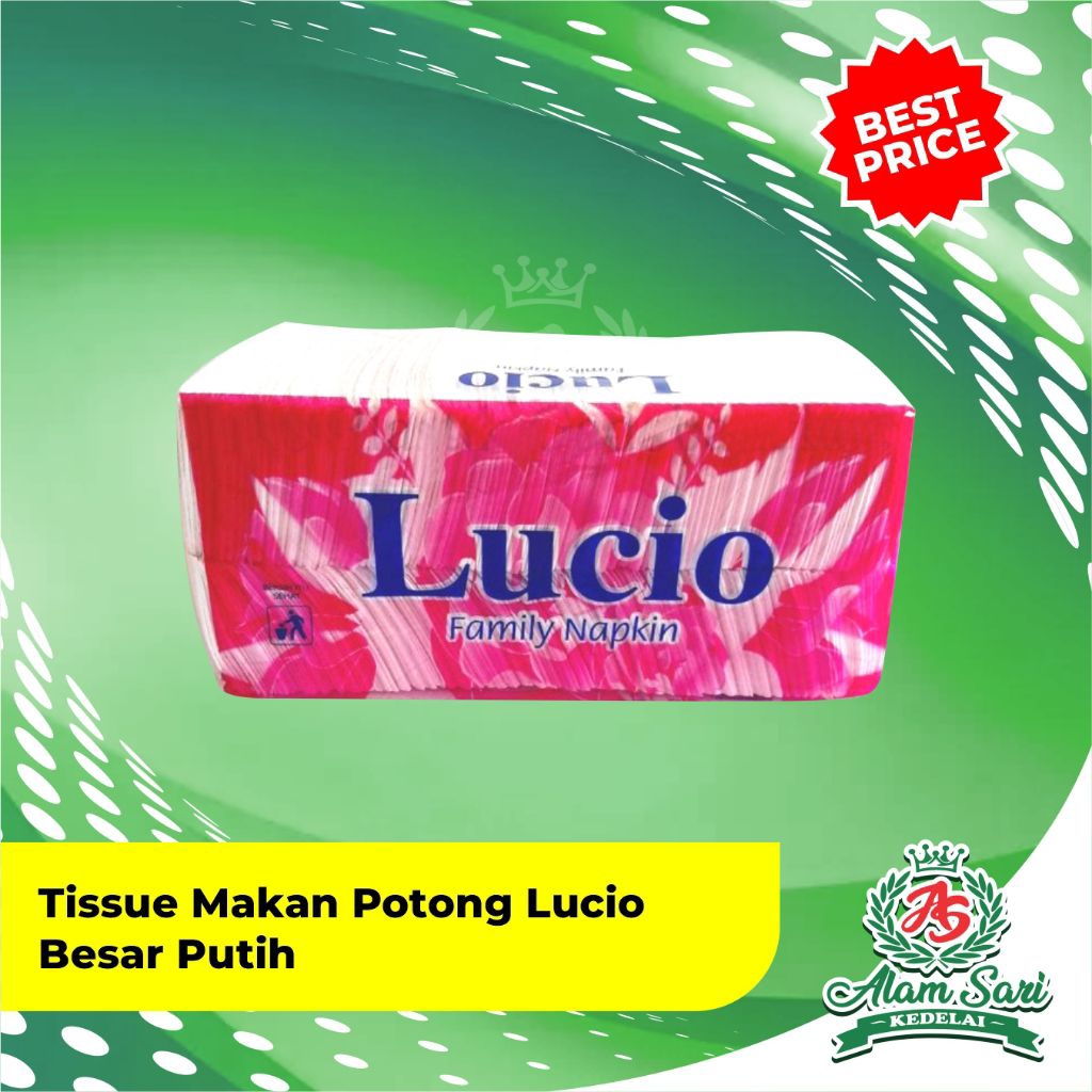 Jual Tisu/Tisue Makan Potong Lucio Besar | Tisu makan belah | Shopee ...