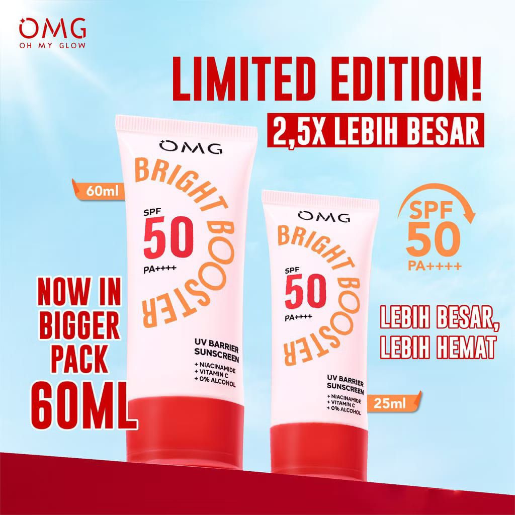 Jual OMG OH MY GLAM BRIGHT BOOSTER UV BARRIER SUNSCREEN SPF 50 PA+++ 25 ...