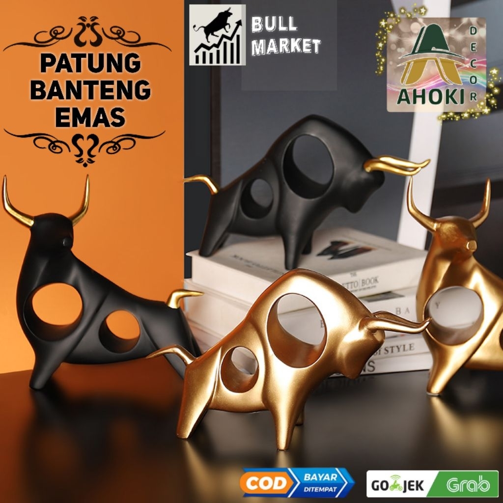 Jual Patung Pajangan Banteng Emas Golden Bull Statue Bull Market ...