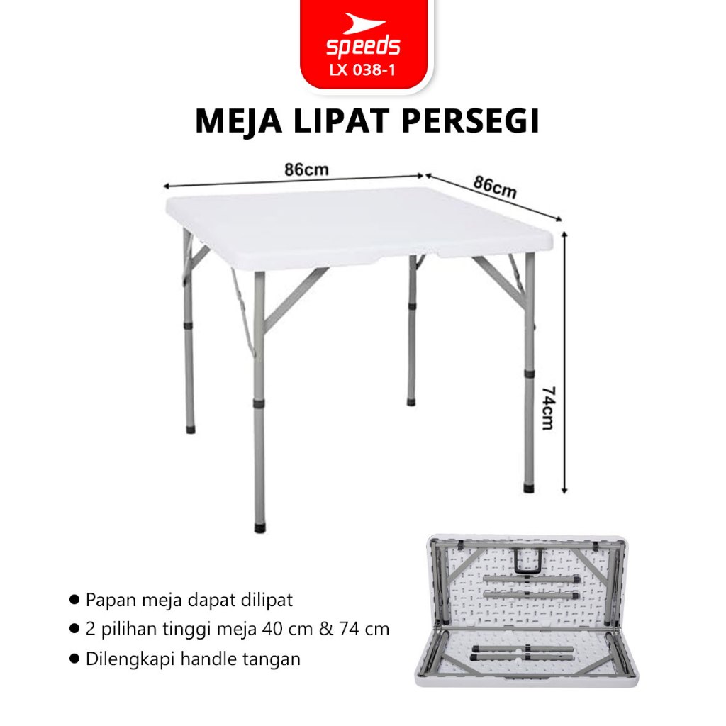 Jual SPEEDS Meja Lipat Plastik Indoor Outdoor Piknik Pameran Serbaguna ...