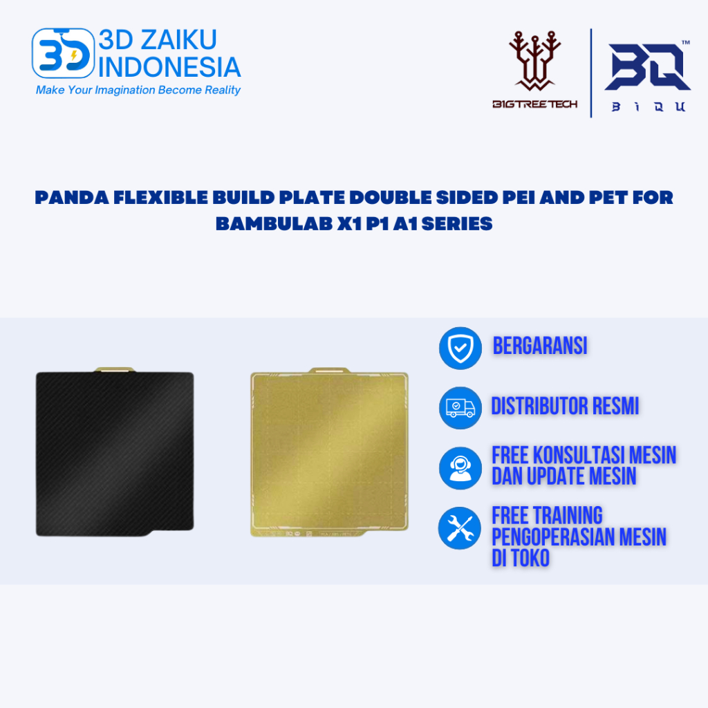 Jual Bigtreetech Panda Flexible Build Plate Double Sided PEI and PET for Bambulab X1 P1 A1 ...