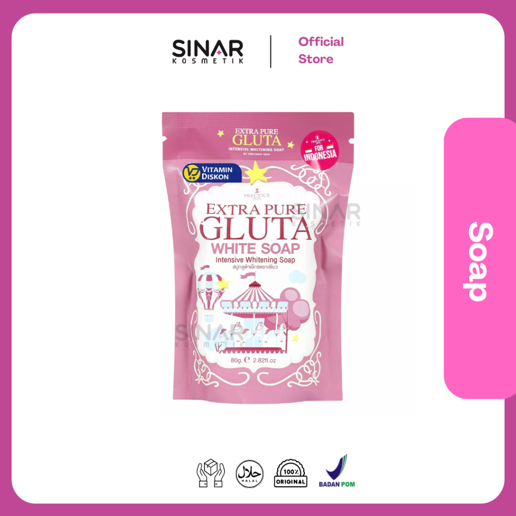 Jual Precious Skin Extra Pure Gluta Whitening Body & Face Soap / Sabun ...