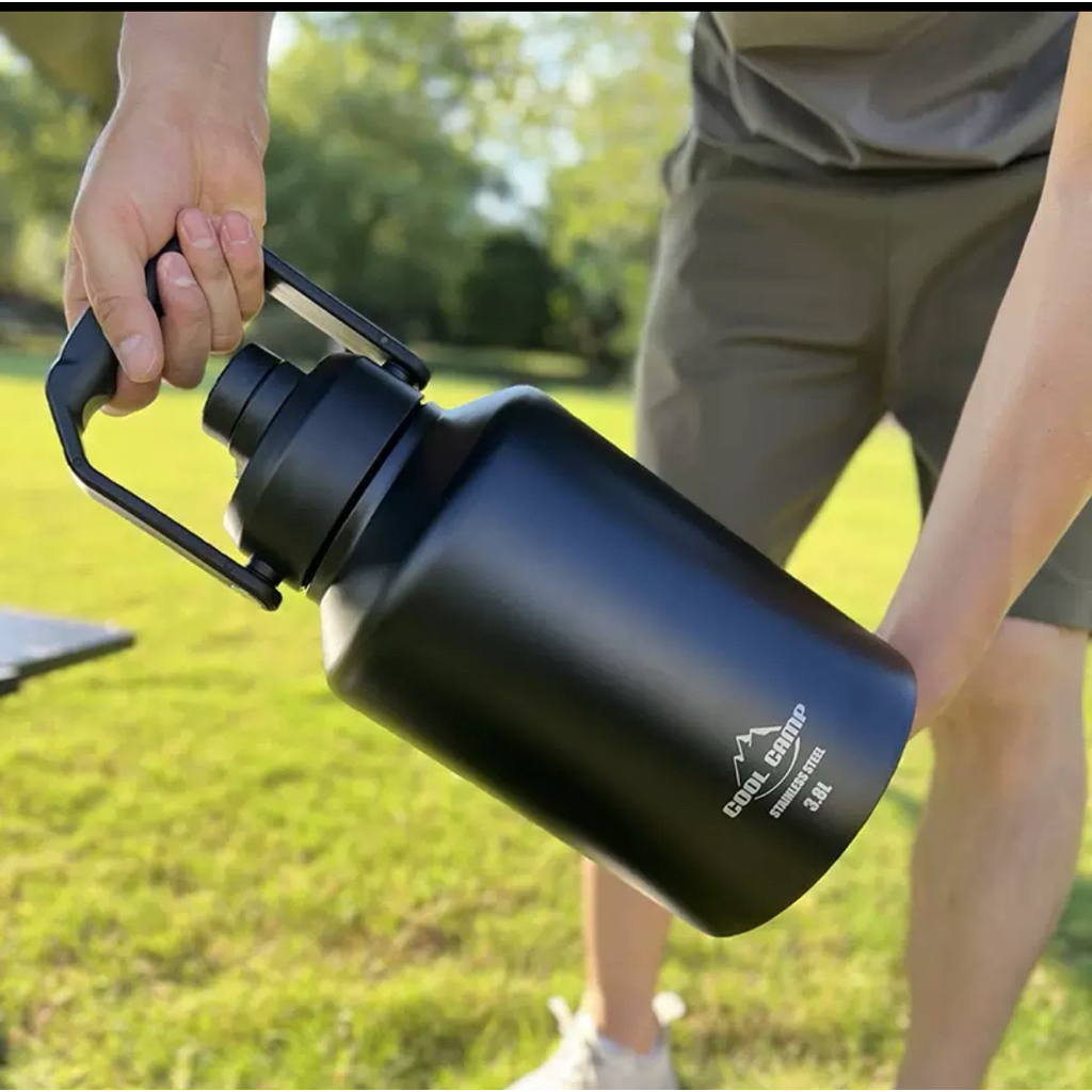 Jual COOLCAMP BLACK INSULATED COLD STORAGE CAMPING OUTDOOR THERMOS ...