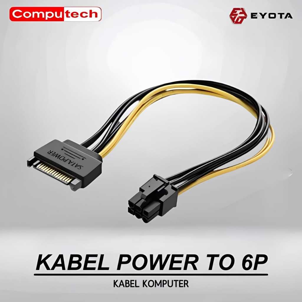 Jual EYOTA Kabel Power 6 Pin To SATA - Cable Power 6Pin PCI-E Video ...