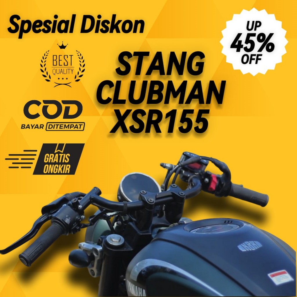 Jual BISA COD Stang Clubman Cafe Racer 22mm Custom Universal Tebal 2mm ...