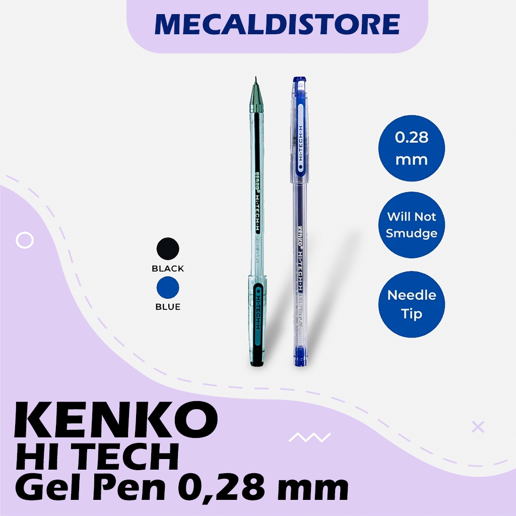 Jual (3 PCS) PULPEN HI TECH KENKO GEL PEN 0,28mm TERMURAH | Shopee ...