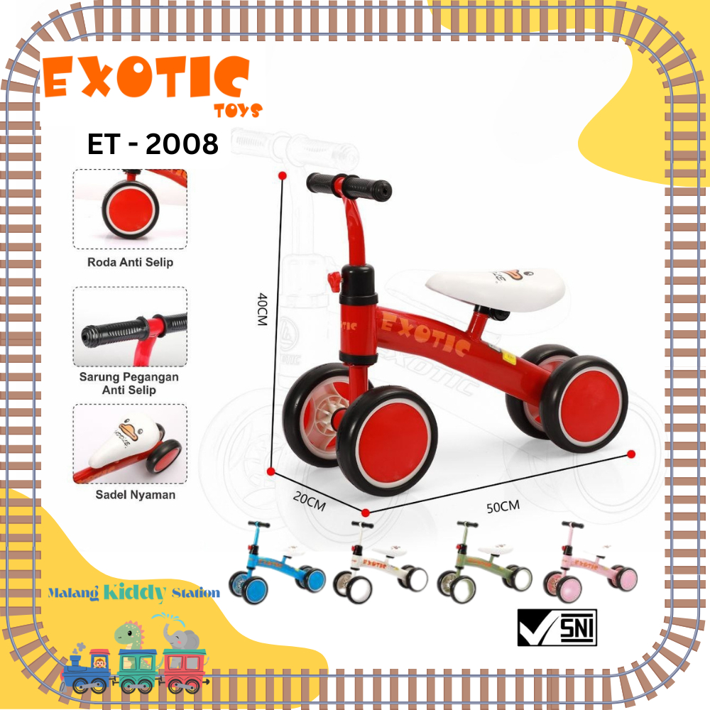 Jual Sepeda Anak 2 Tahun Roda Tiga Tricycle Push Balance Bike Exotic ...