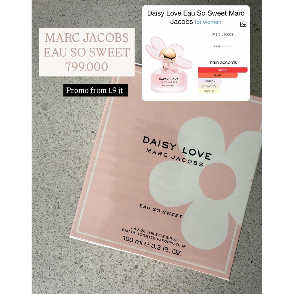 Jual MARC JACOBS DAISY LOVE EAU SO SWEET PERFUME | Shopee Indonesia