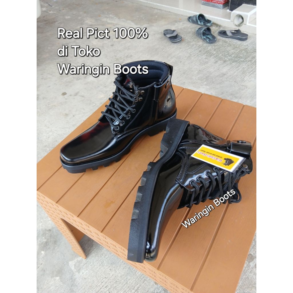 Jual Sepatu PDH RADIAL Kilap Model Tali dan Resleting PDH PDL POLRI TNI ...