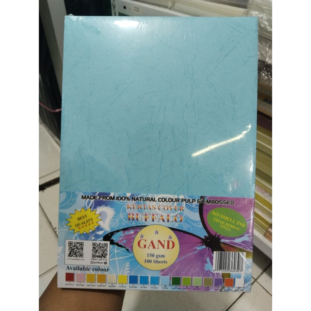 Jual Buffalo Cover Jilid A4 warna biru 1 pack 100 lembar | Shopee Indonesia