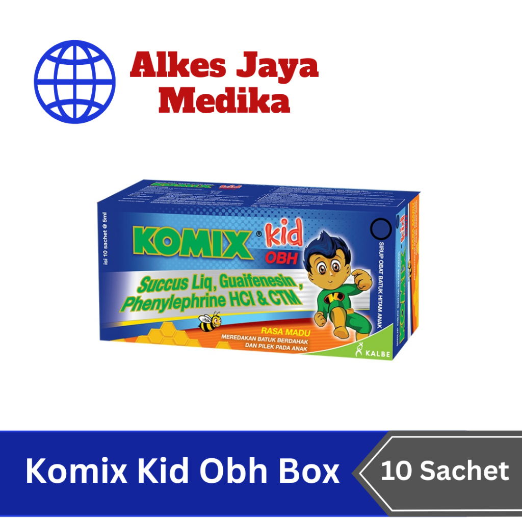 Jual Komix Kid Obh Rasa Madu Box Isi 10 Sachet @5 ml - Obat Batuk Anak ...