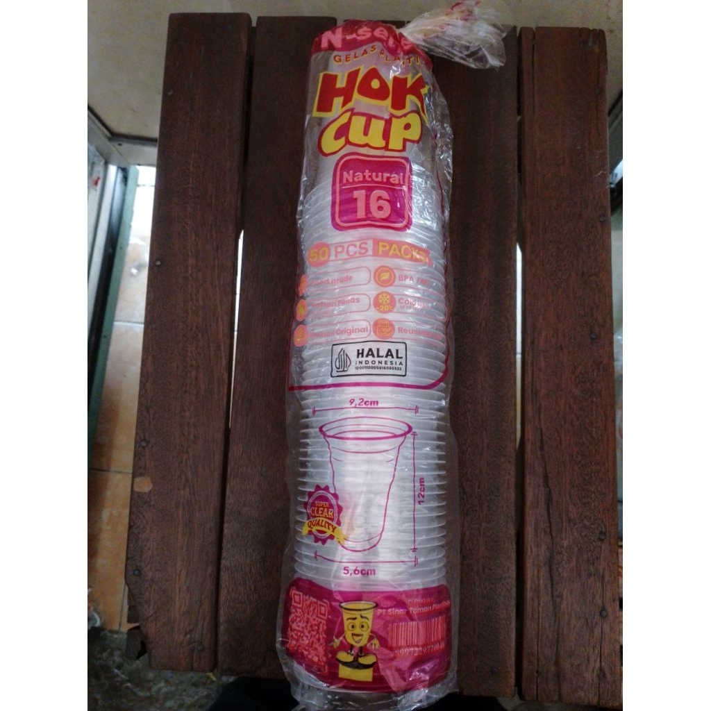 Jual HOK cup 16 oz Gelas Es Teh Gelas Cup Isi 50 pcs | Shopee Indonesia