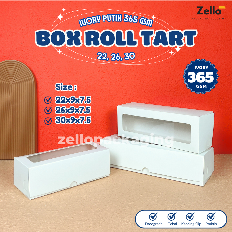 Jual Box Bolu Gulung Rolltart Kotak Kue Cake Roti Snack Jajan Duplex ...