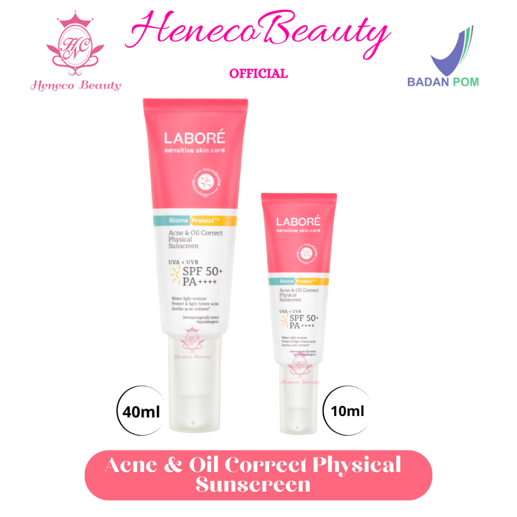 Jual LABORE Acne & Oil Correct Physical Sunscreen SPF50+ PA++++ 40ml ...