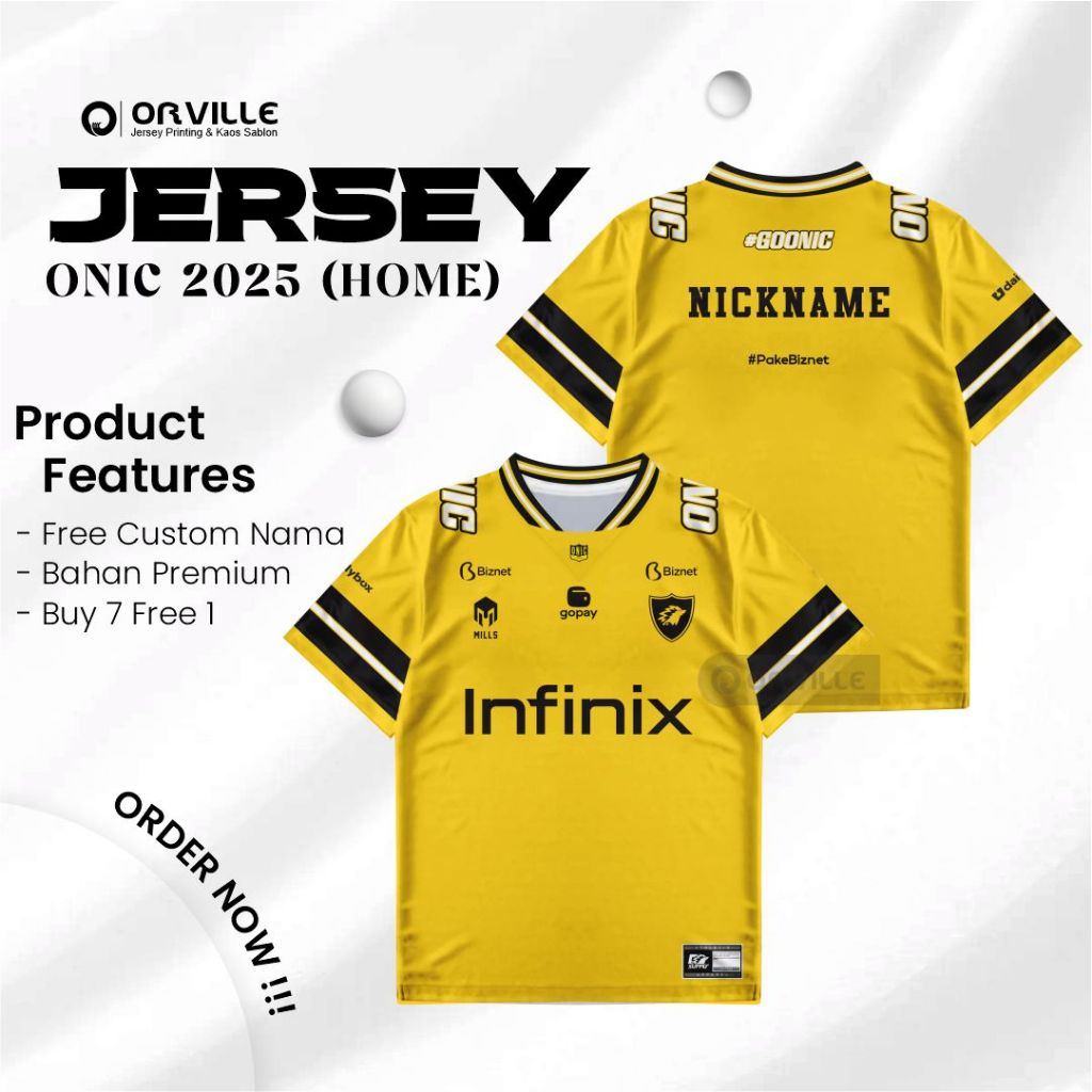 Jual JERSEY BAJU ONIC 2025 HOME & AWAY MSC MPL S15 OVERSIZE / FREE NICKNAME | Shopee Indonesia