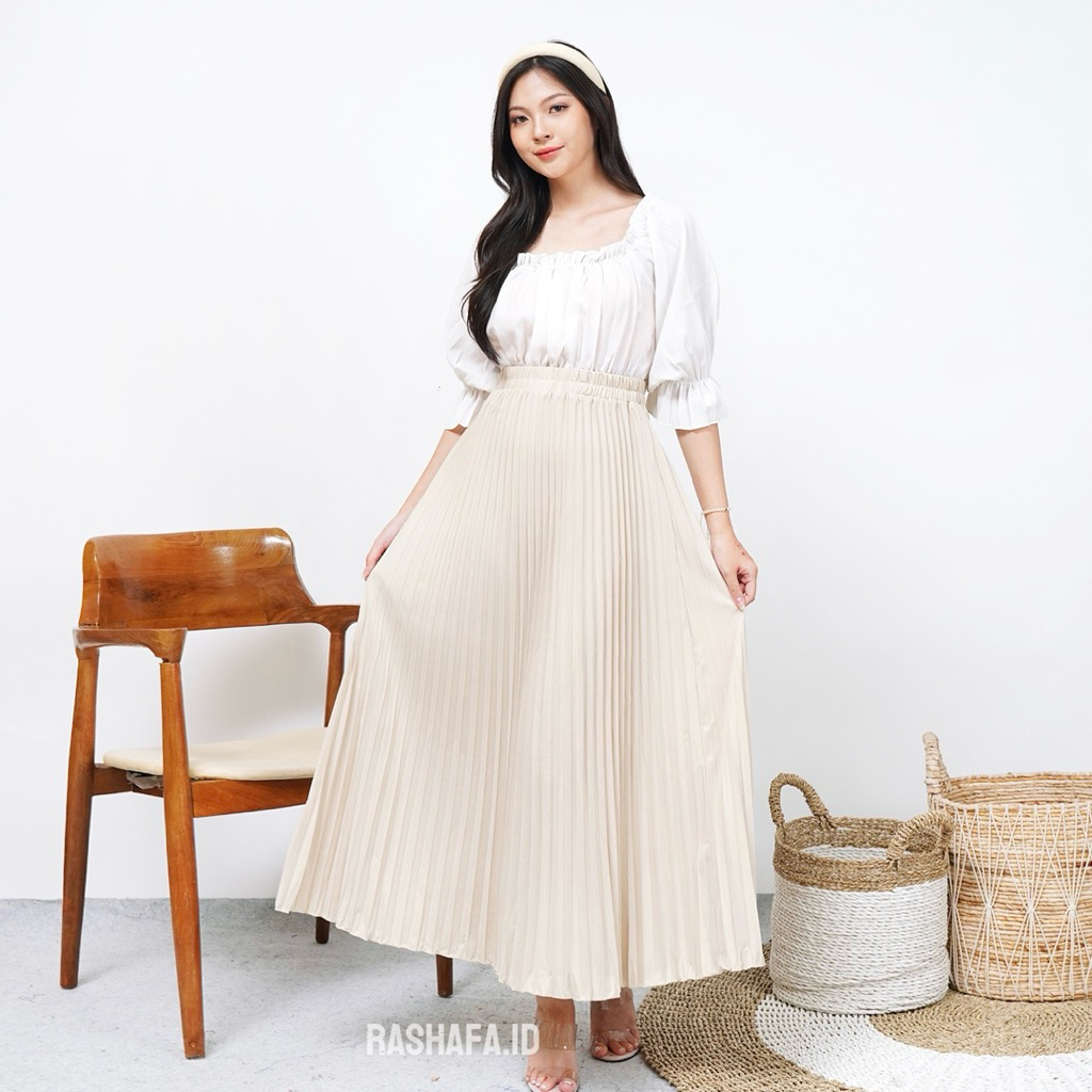 Jual Rok Plisket Premium Mayung / Rok Wanita Panjang / Rok Mayung Panjang 01 | Shopee Indonesia