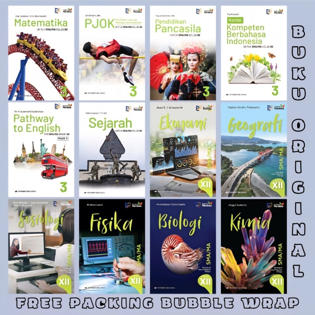 Jual Buku Paket SMA Kelas 3 / 12 XII Erlangga Revisi Kurikulum Merdeka Fisika Biologi Kimia ...