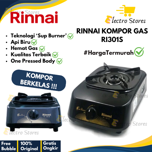 Jual Rinnai RI301S Kompor Gas Satu (1) Tungku RI 301S Kompor Gas RI ...
