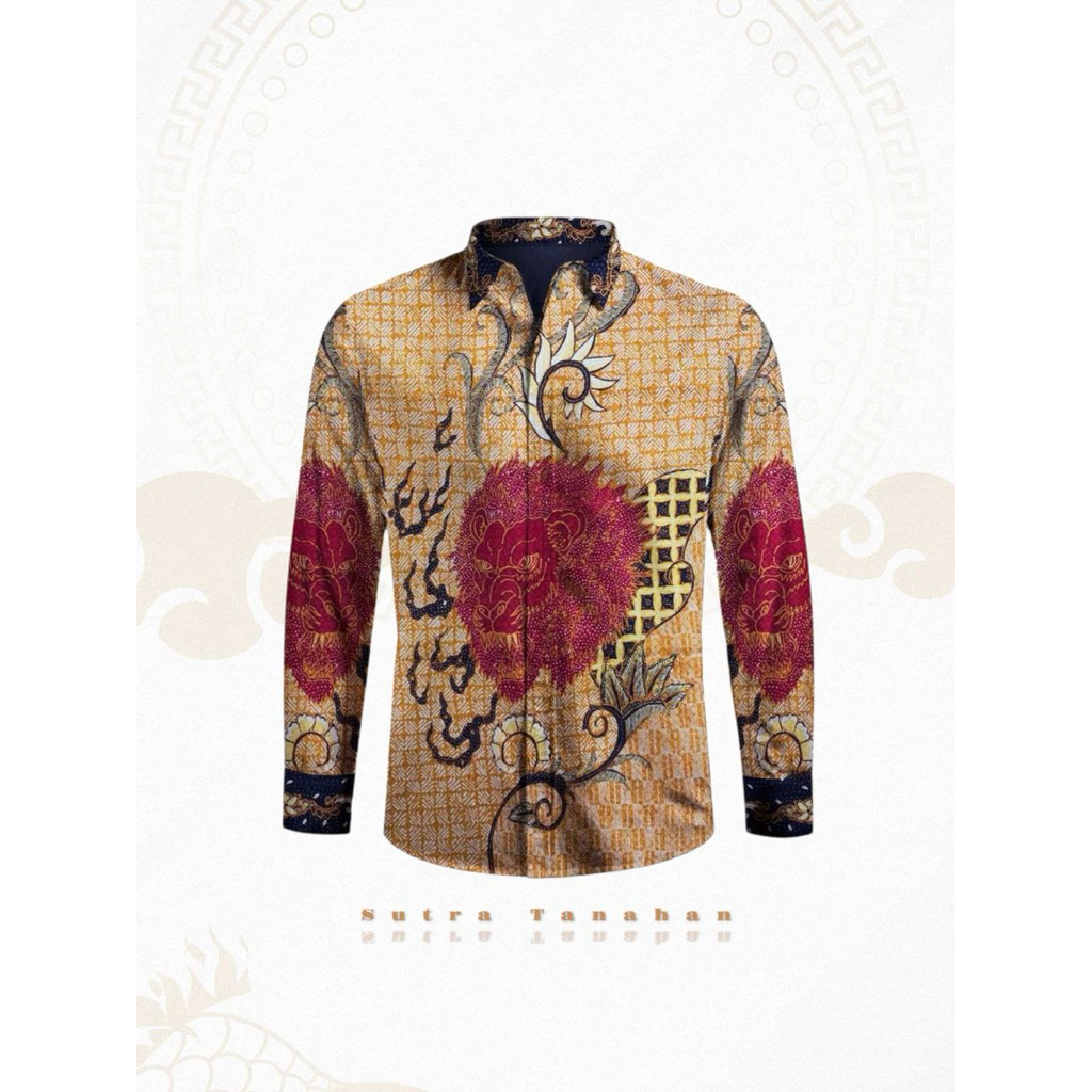 Jual Batik Tulis Singa Barong Sutra Atbm Tanahan ATR08A | Shopee Indonesia