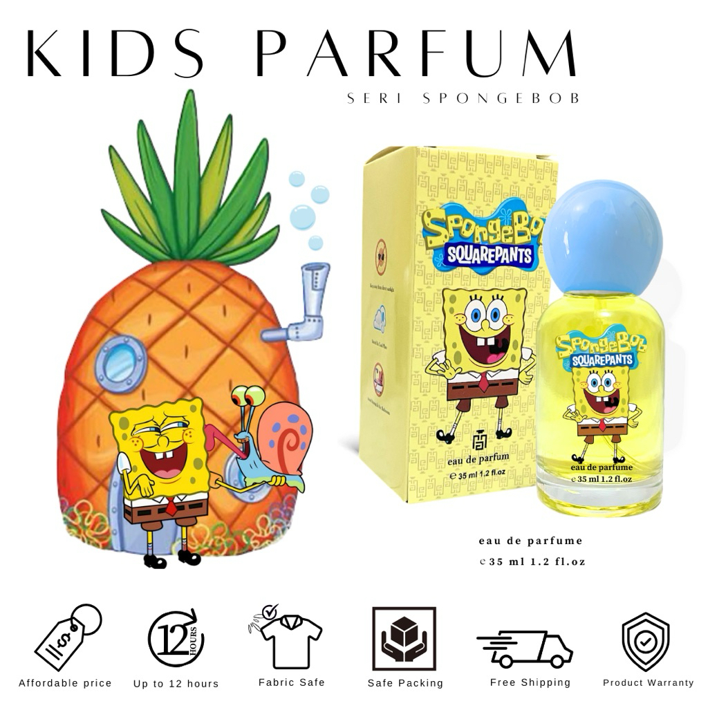 Jual Parfum Series Spongebob Aroma Nanas dan Laut Volume 35 ml Eau de ...
