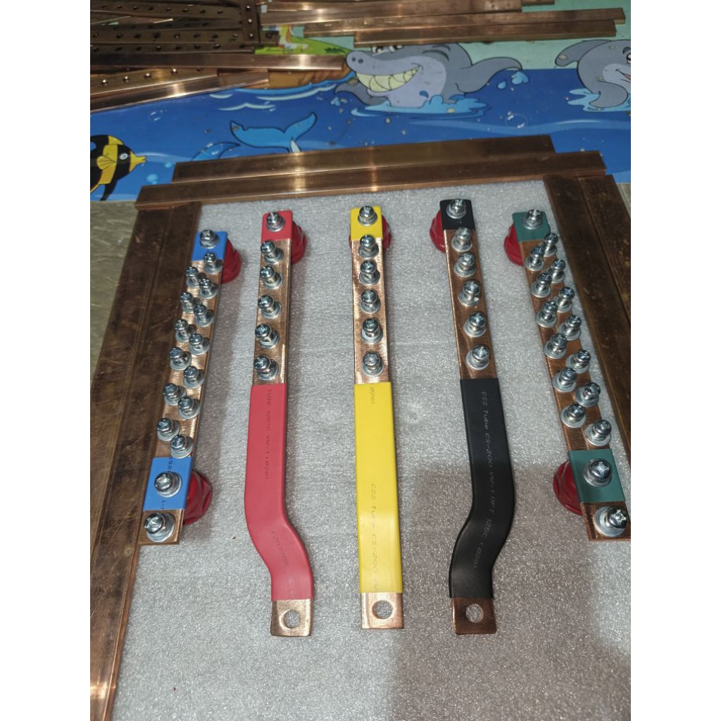 Jual busbar 3×20 panjang 25cm RST netral dan ground kapasitas 160a ...