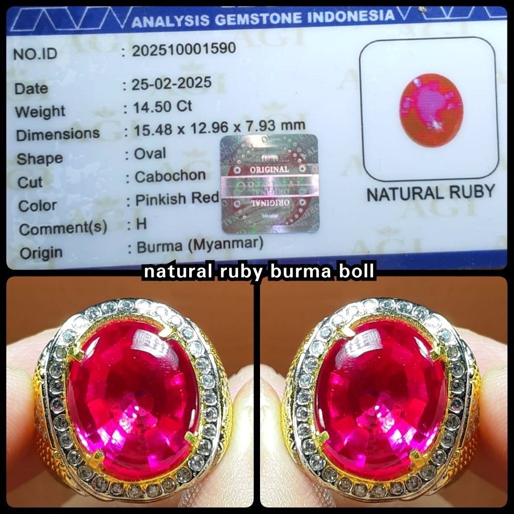 Jual RUBY JUMBO DELIMA + ( ASLI BURMA MYANMAR SUPER ) | Shopee Indonesia