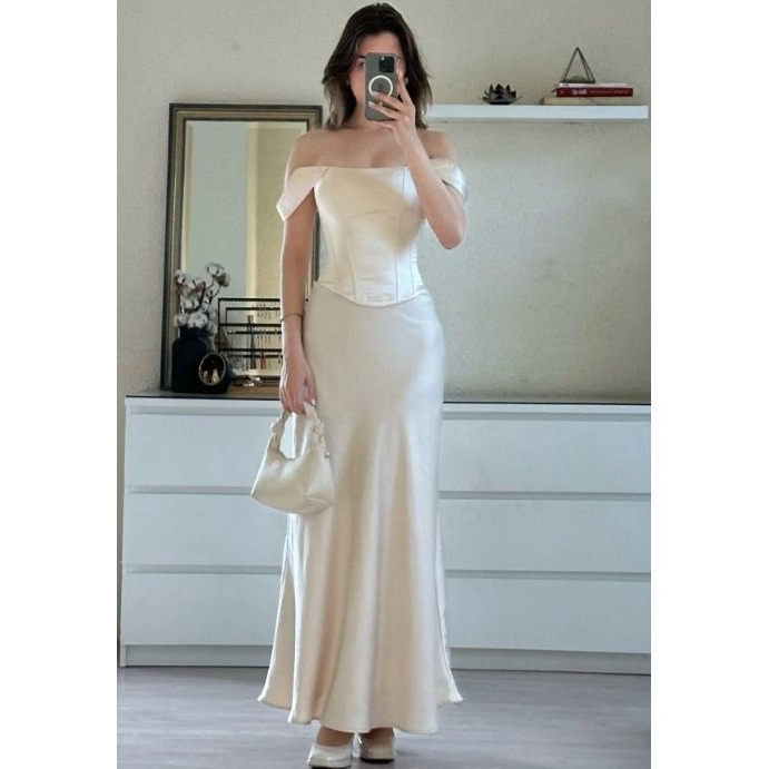 Jual Rok Satin Silk Premium / Maxi A Line Satin Skirt / Rok Satin ...