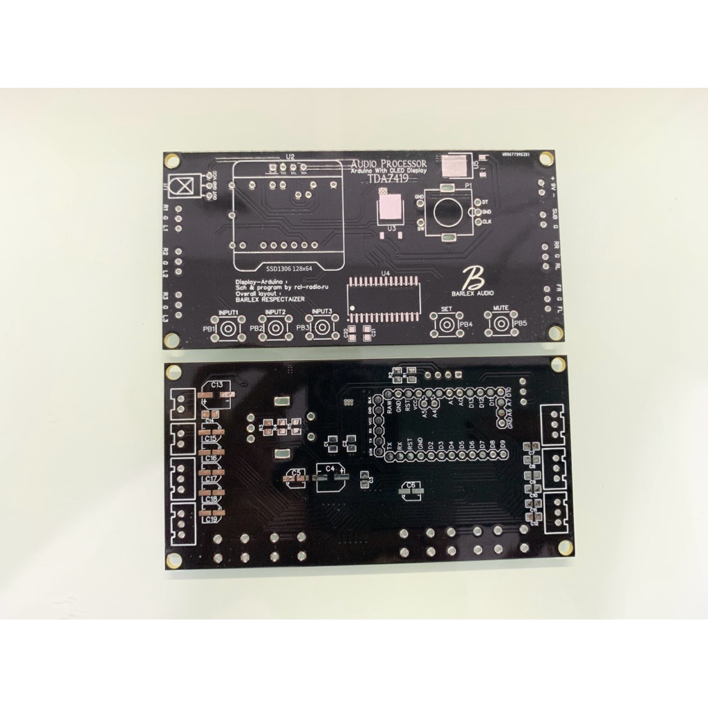 Jual PCB tone control digital TDA7419 oled / pcb tda7419 arduino pro ...