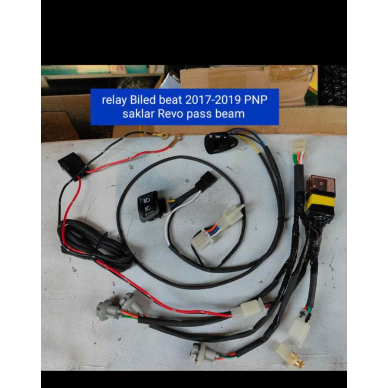 Jual relay biled beat 2017-2018-2019 PNP saklar Revo pass beam | Shopee ...