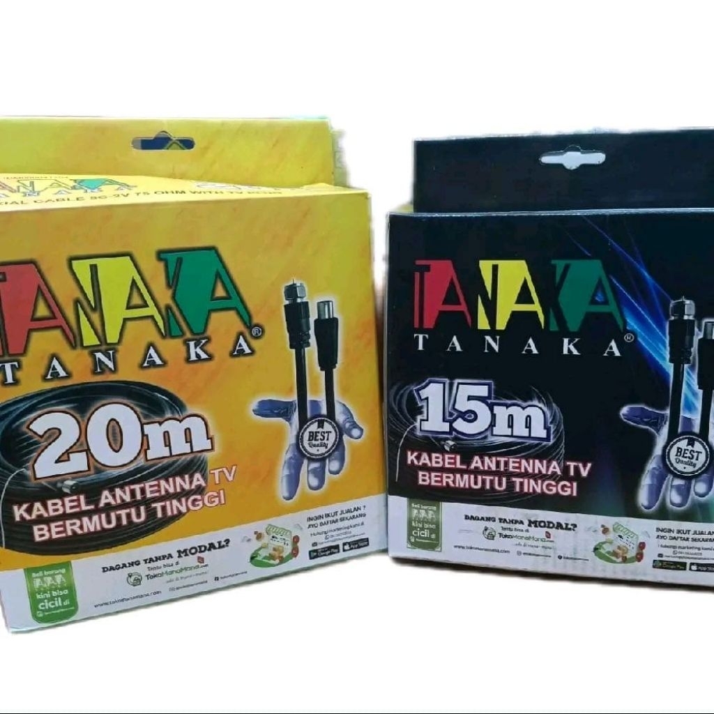 Jual TANAKA KABEL ANTENA TV 5C-2V 75 OHM SUDAH DILENGKAPI DRAT FEMALE DAN JACK MALE / COAXIAL ...
