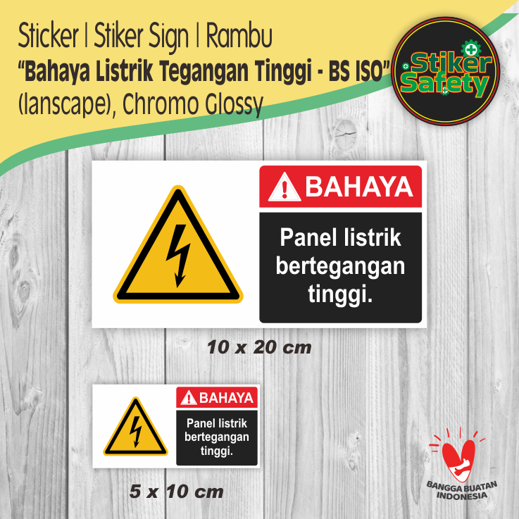 Jual Sticker Stiker Sign Rambu Bahaya Listrik Tegangan Tinggi - BS ISO ...