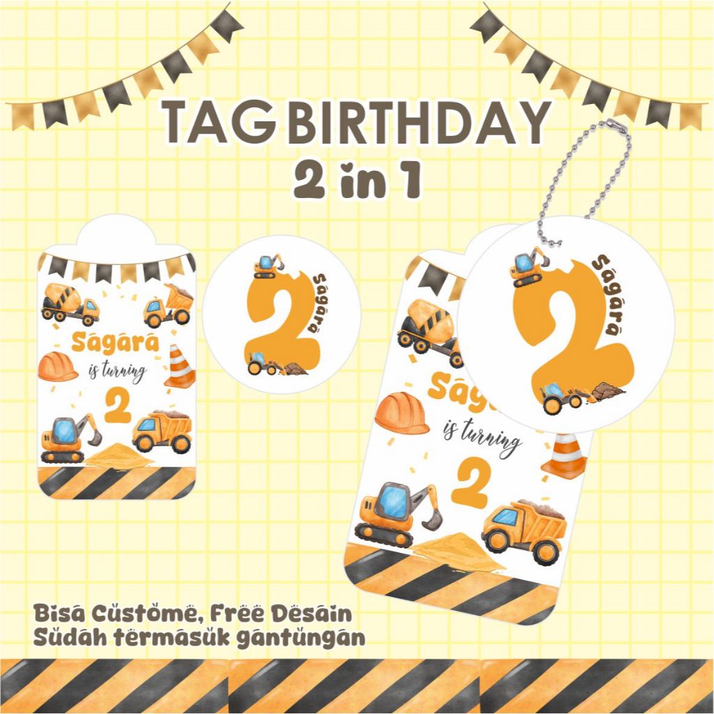 Jual Hang Tag Ulang Tahun Anak Tag Birthday Hampers | Shopee Indonesia