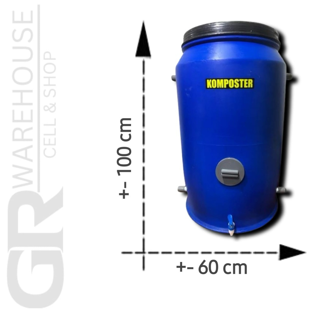 Jual Komposter Tong Drum 200 Liter Tempat Pengolahan Sampah Rumahan ...