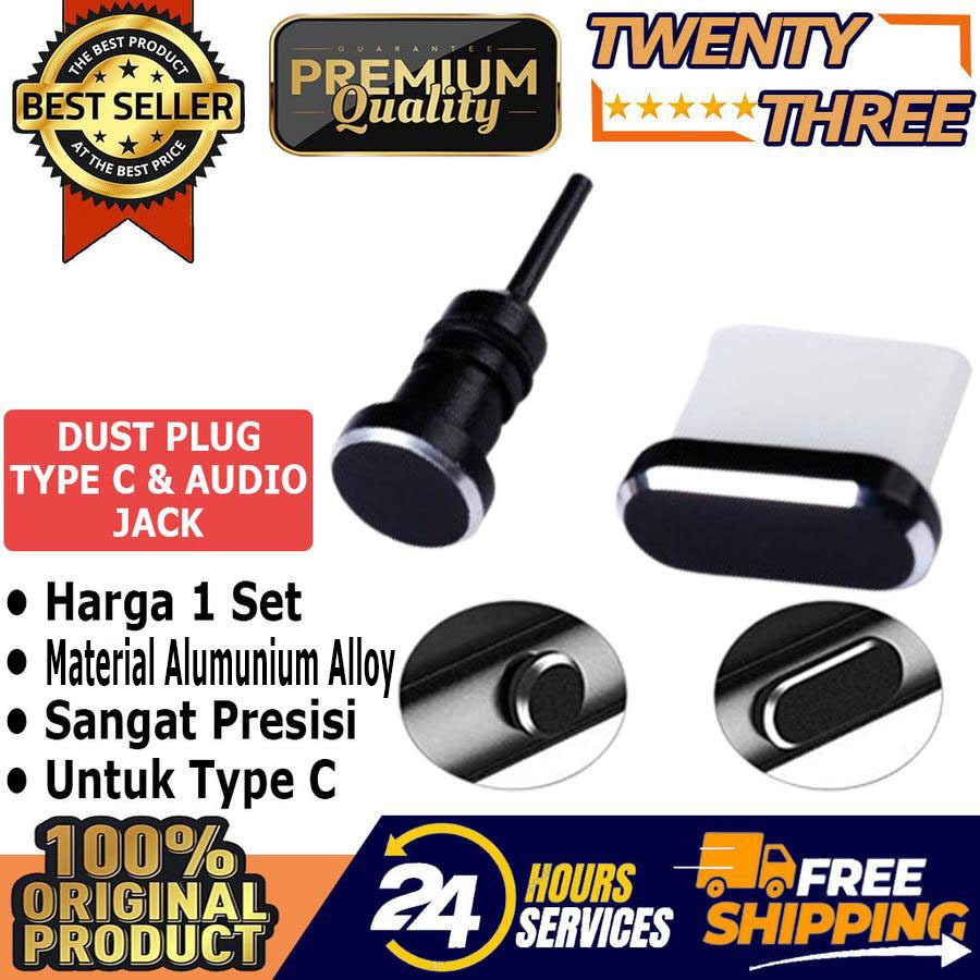 Jual Dust Plug Type C & Audio Jack 3.5mm Penutup Port Anti Debu HP ...