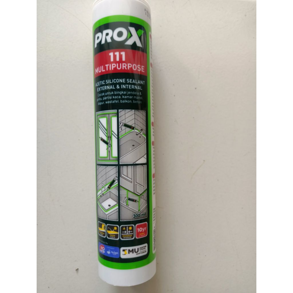 Jual Lem Sealant Silicone Kaca Pro-X 111 tabung 300 ml | Shopee Indonesia