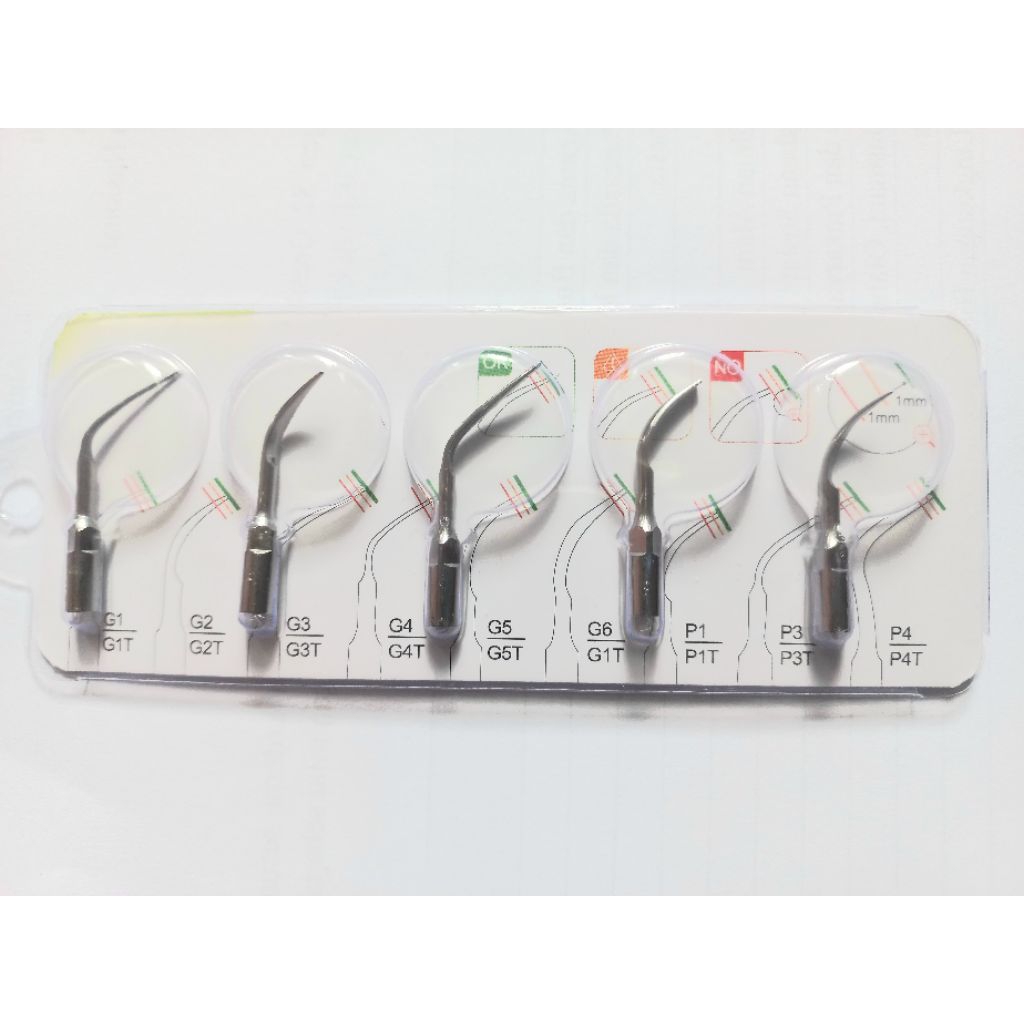 Jual Tip Scaler set isi 5 piece type G1, G2, G3, G4, P3 (woodpacker ...