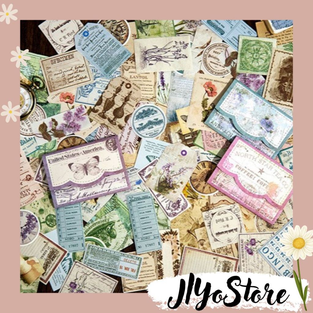 Jual 30pcs Paper Craft Art Bujo Retro Series Journal Jurnal Scrapbook ...