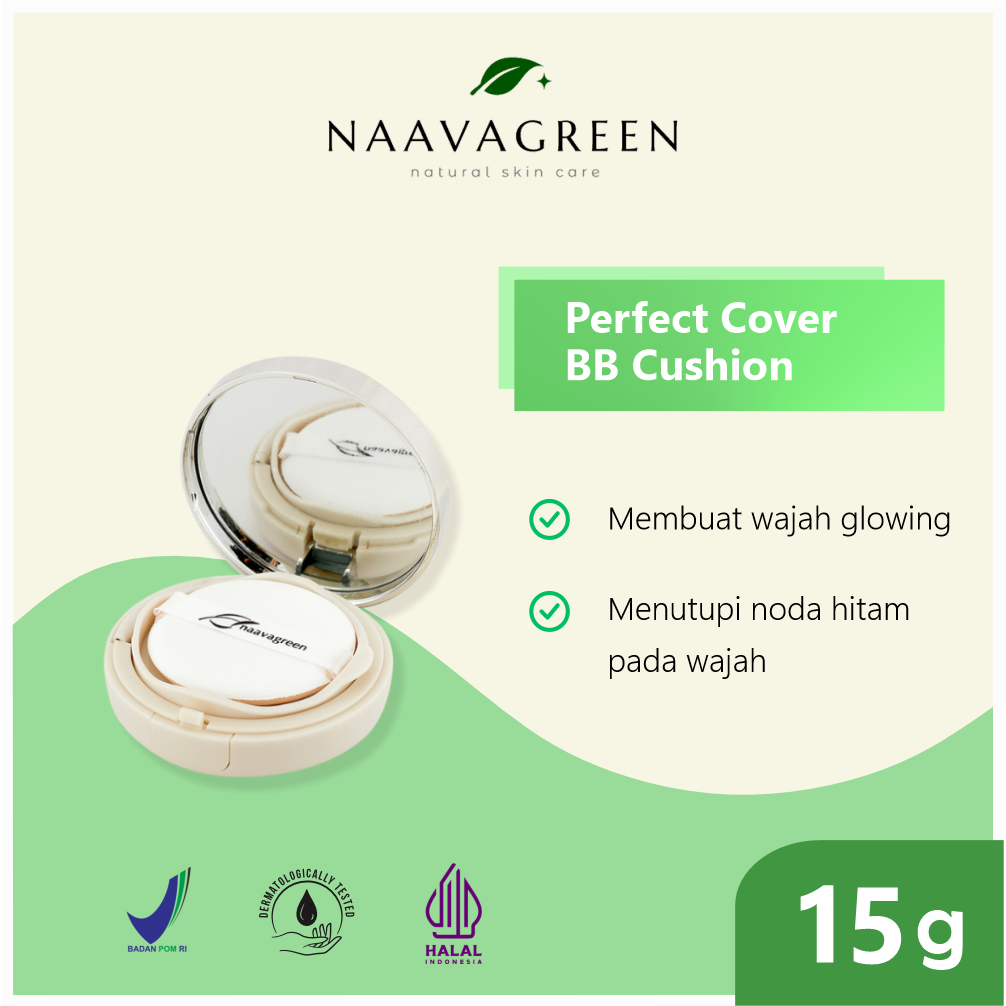 Jual 100% ORIGINAL NAAVAGREEN PERFECT COVER BB CUSHION- BB CUSHION ...
