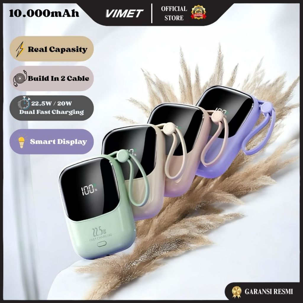 Jual VIMET V30 Powerbank Original By Vimet dengan Kapasitas 10.000mAh ...