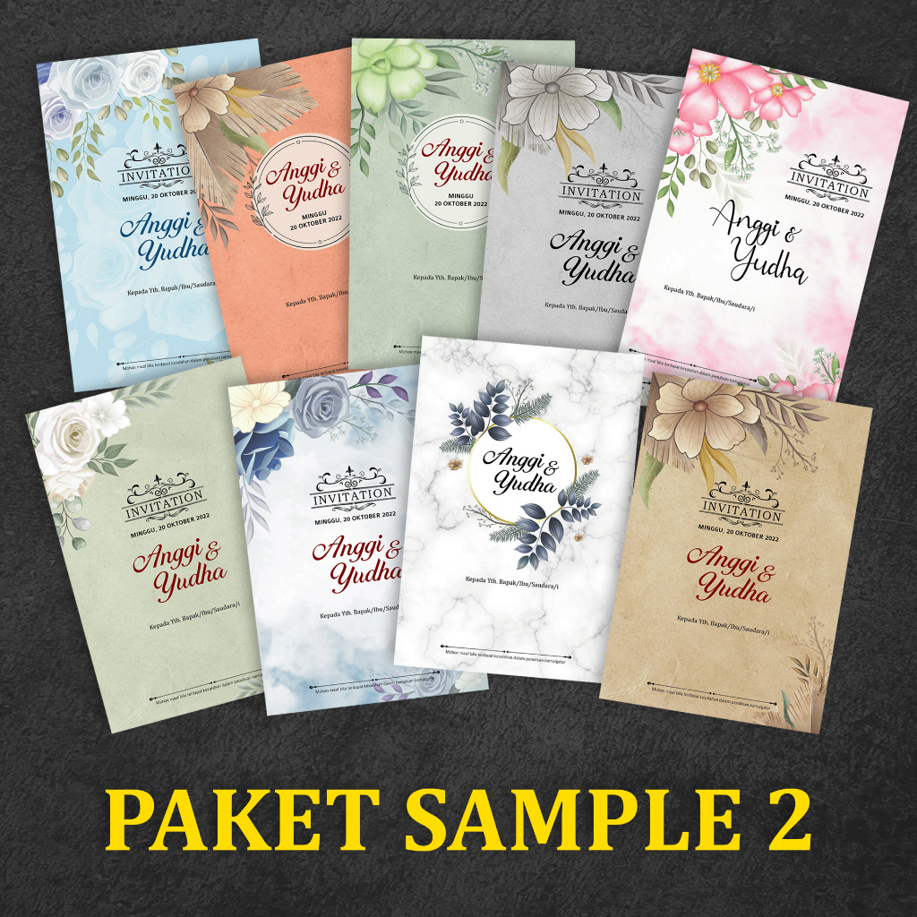 Jual Sample Undangan Pernikahan Murah Paket Ekonomis | Shopee Indonesia