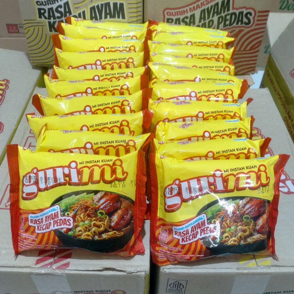 Jual ( PAKET 20 pcs ) Gurimi Mie Instan Kuah Ayam Kecap Pedas & Kaldu ...